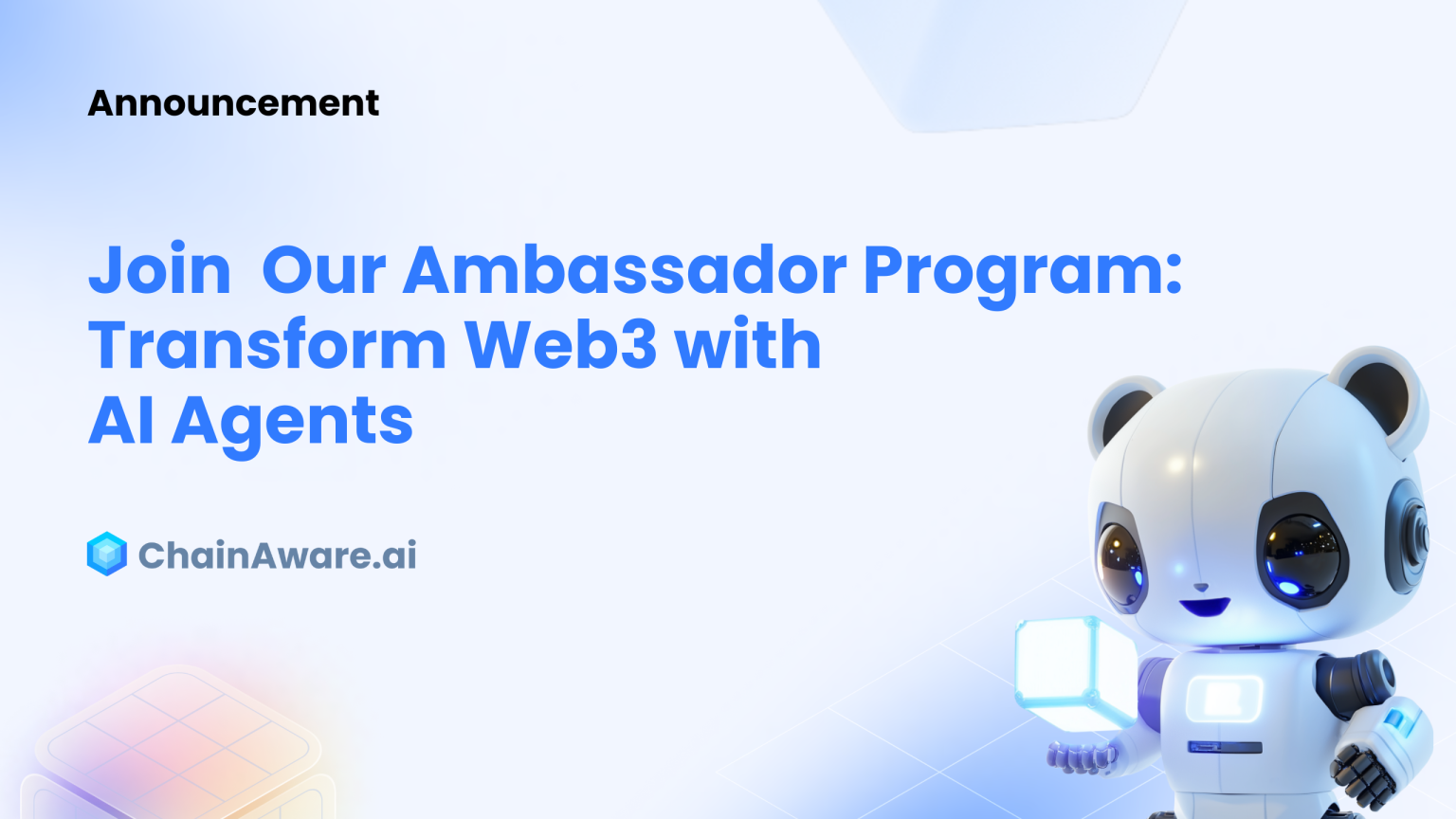 Join Our Ambassador Program: Transform Web3 with AI Agents - ChainAware.ai