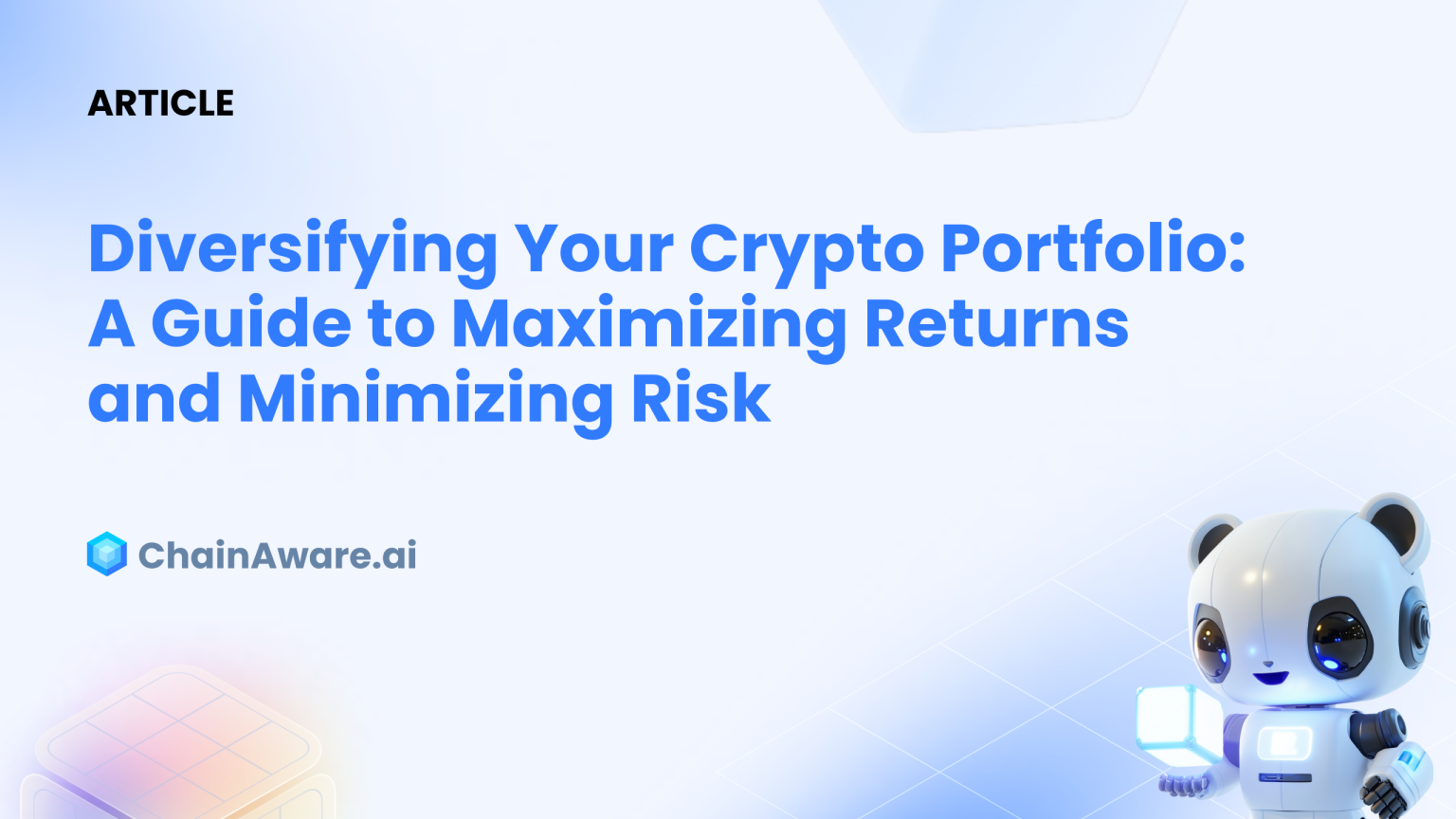 Diversify Crypto Portfolio Like a Pro (2025) - ChainAware.ai